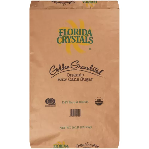 Florida Crystals® Regenerative Organic Raw Cane Sugar - 50 Lb. Bag ...